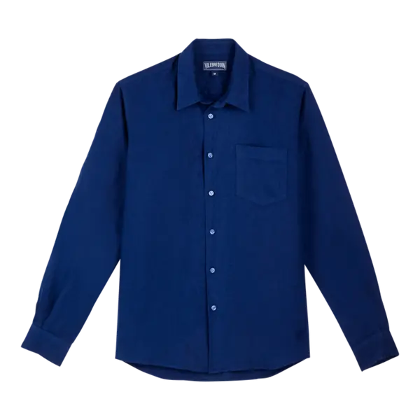 Vilebrequin Shirt Solid Shirt Caroubis - Blue