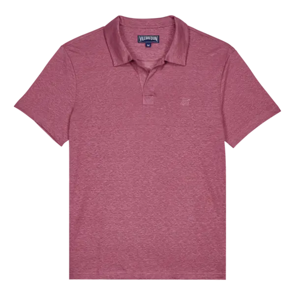 Vilebrequin Linen Jersey Polo Solid Polo Pyramid - Purple