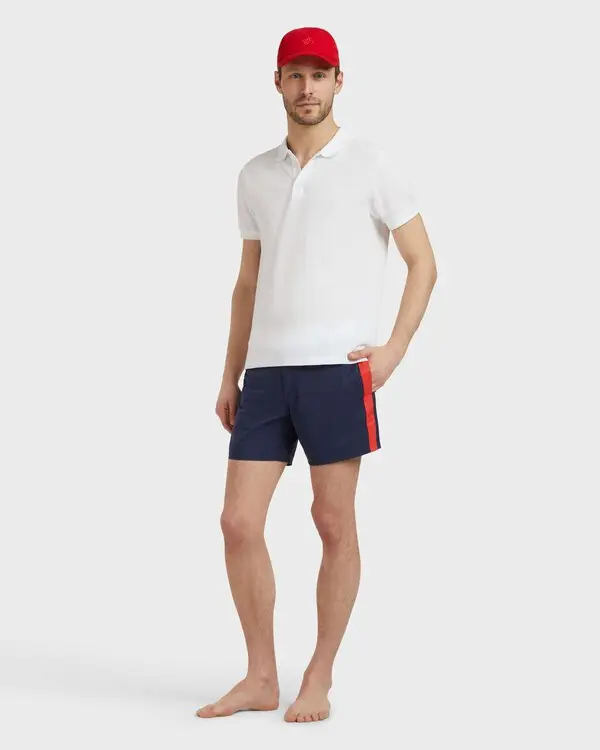Vilebrequin Merle Stretch Swim Trunks With Flat Belt