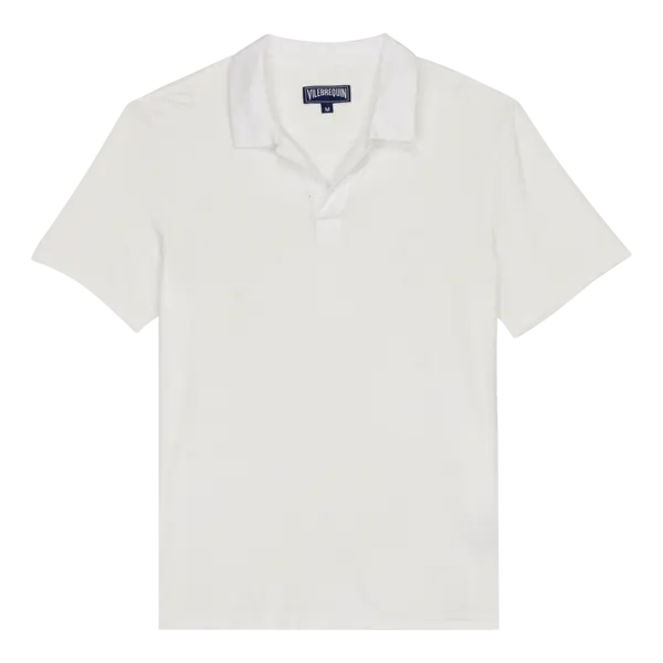 Vilebrequin Tencel Polo Shirt Solid Polo Pirinol - White