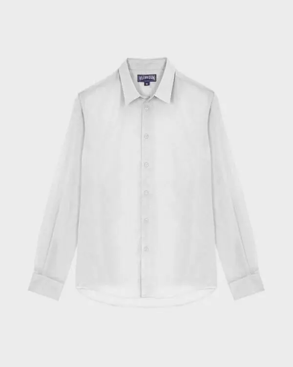 Vilebrequin Cotton Voile Lightweight Caracal Shirt - White