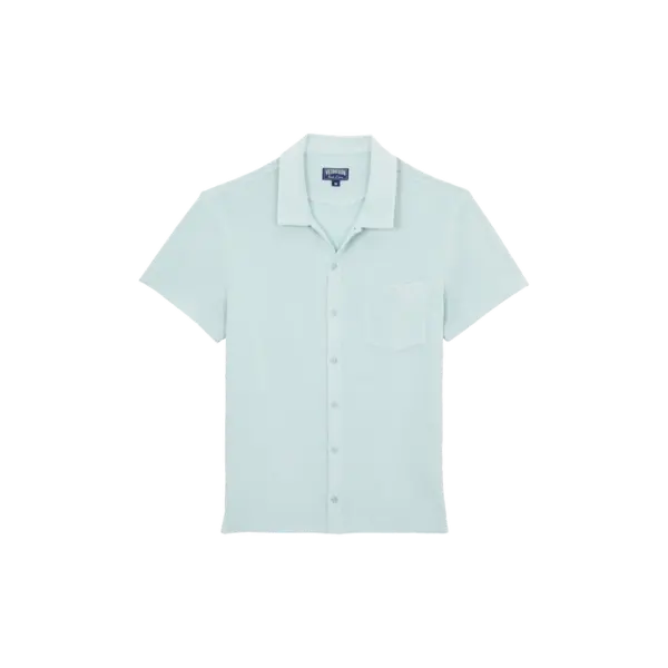 Vilebrequin Terry Bowling Shirt Solid Shirt Charli - Blue