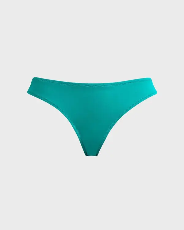Vilebrequin Midi Brief Bikini Bottom Solid Swimwear - Green