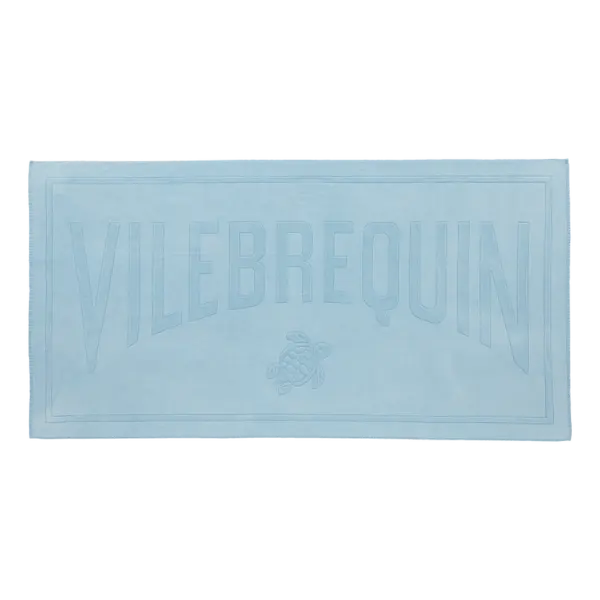 Vilebrequin Beach Towel Cotton Solid Mineral Towel Sand - Blue
