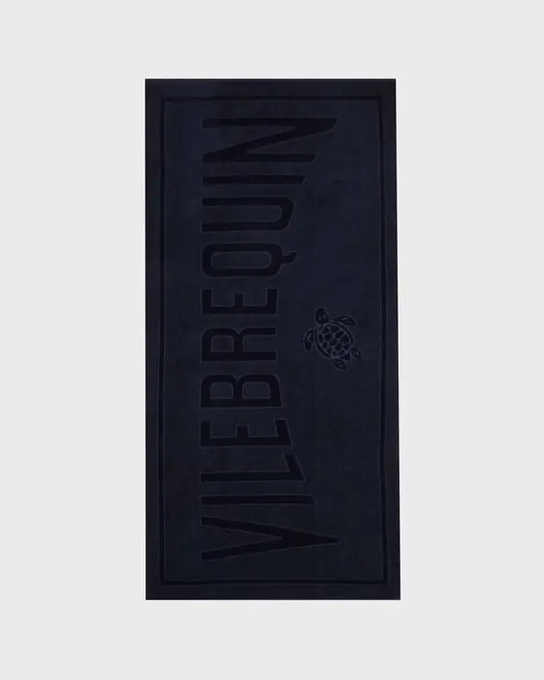 Vilebrequin Solid Organic Cotton Beach Towel Towel Sand - Blue