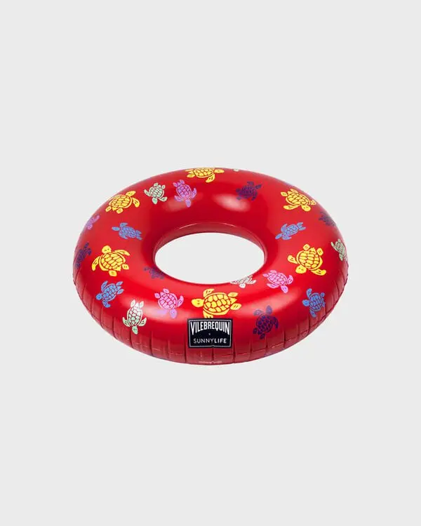Vilebrequin X Sunnylife Inflatable Pool Ring Ronde Des Tortues - Red