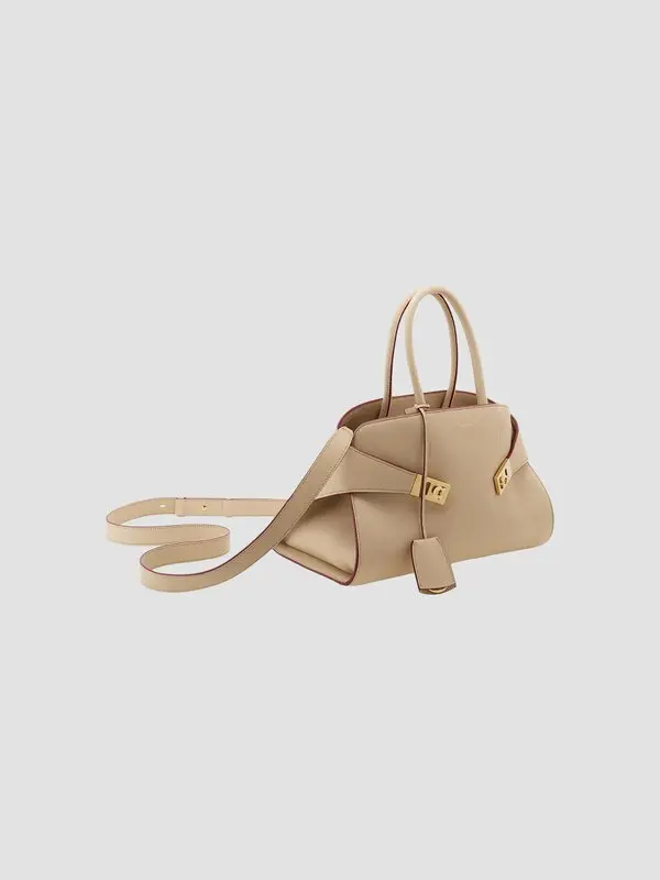FERRAGAMO Hug Top-handle Bag - Stone