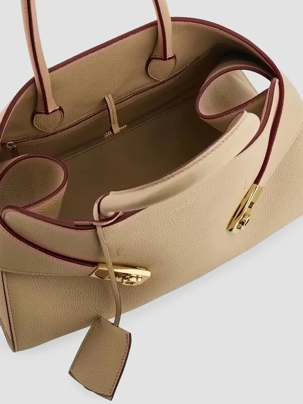 FERRAGAMO Hug Top-handle Bag - Stone