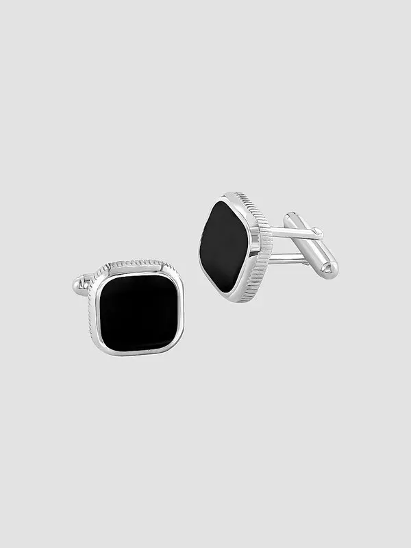 Saks Fifth Avenue Collection Collection 925 Sterling & Agate Cufflinks