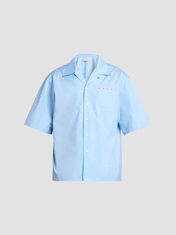 Marni Logo Poplin Camp Shirt