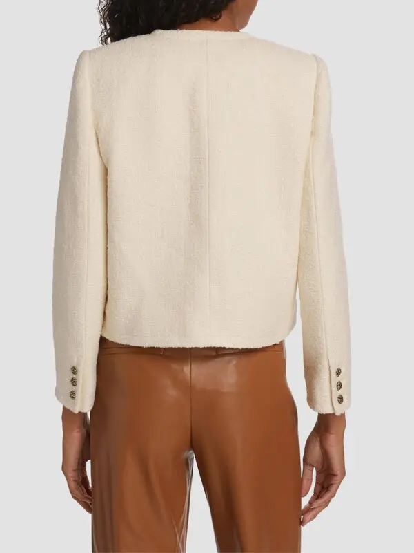 Ba&sh Meredith Tweed Cotton-blend Jacket - Ecru