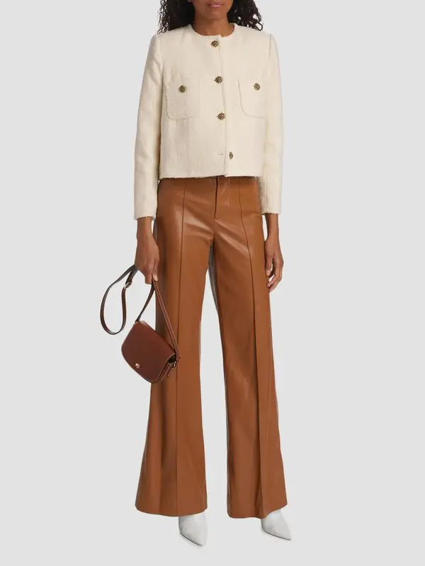 Ba&sh Meredith Tweed Cotton-blend Jacket - Ecru