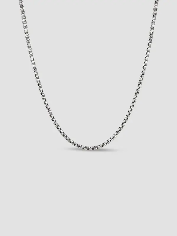 David Yurman Box Chain Necklace In Sterling 2.7mm