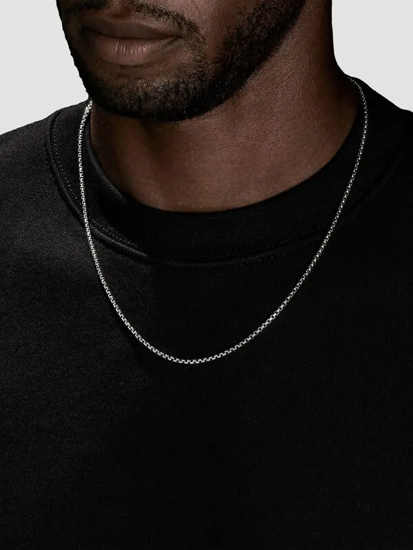 David Yurman Box Chain Necklace In Sterling 2.7mm