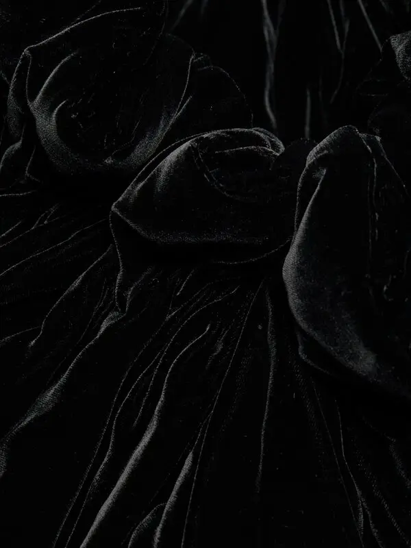 Giorgio Armani Crystal-embellished Velvet Strapless Gown