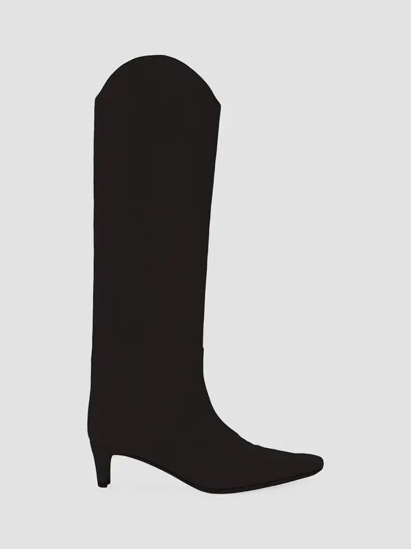 Staud Western Suede Wally Boots - Black
