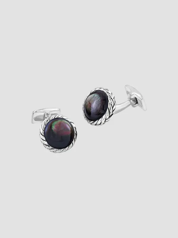 Saks Fifth Avenue Collection Collection 925 Sterling & Mother Of Pearl Cufflinks - Silver