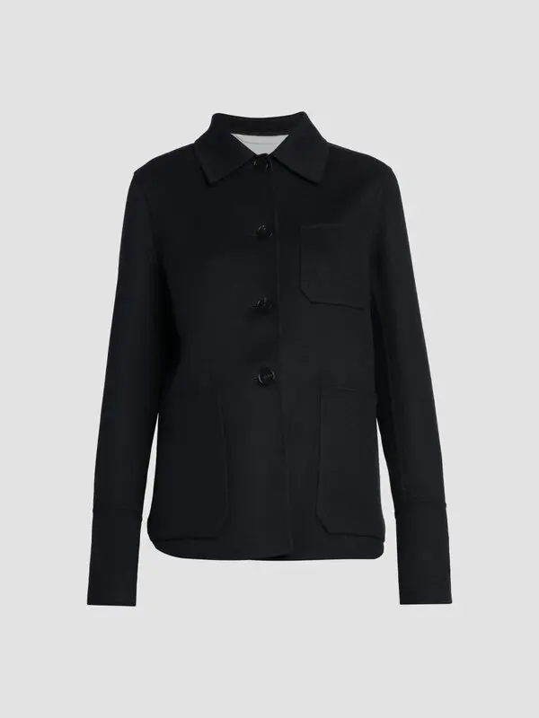 JIL SANDER Cashmere Shirt Jacket - Navy