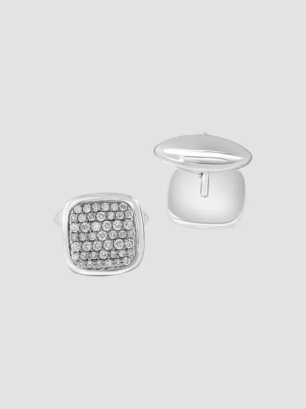 Saks Fifth Avenue Collection Collection Diamond & 925 Sterling Cufflinks