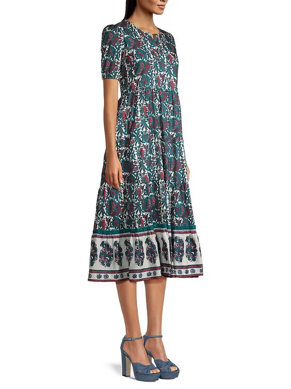 RO'S GARDEN Daphne Printed Midi Shirtdress