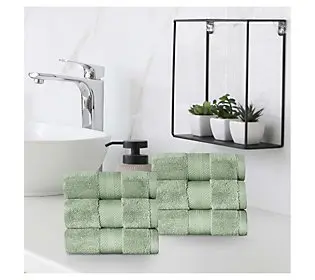 SUPERIOR Turkish Cotton 6-pc Hand Towel Set - One-color