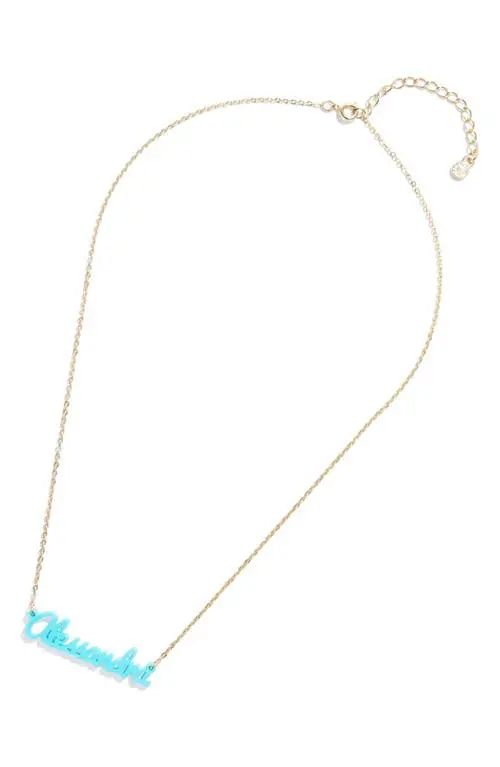Baublebar Personalized Acrylic Pendant Necklace - Pearl