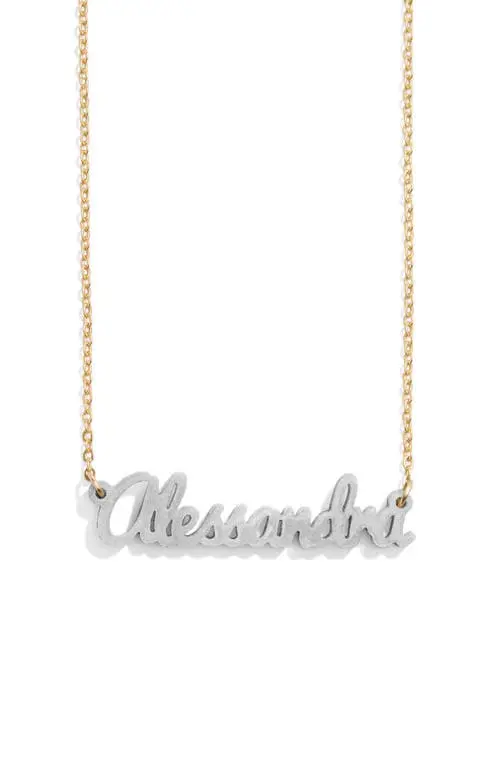 Baublebar Personalized Acrylic Pendant Necklace - Silver