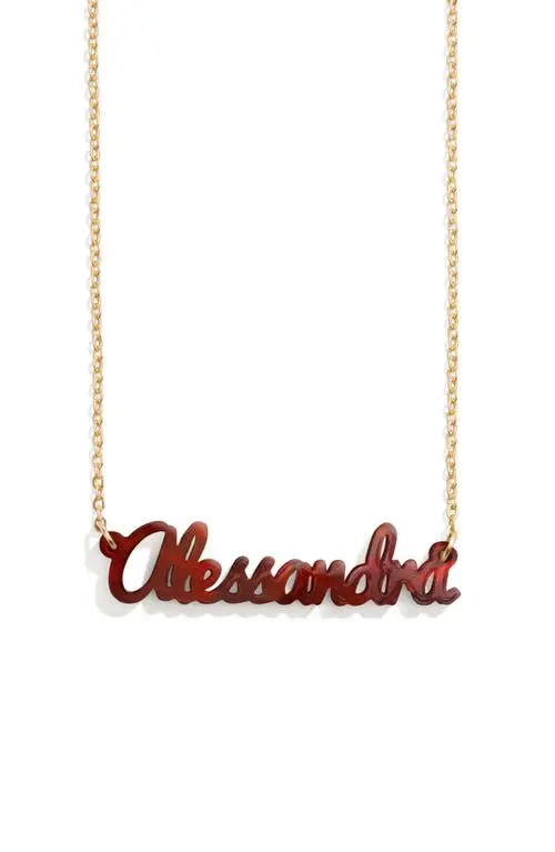 Baublebar Personalized Acrylic Pendant Necklace - Tortoise