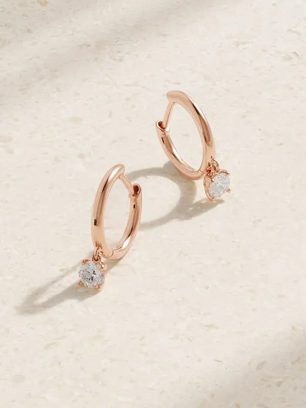 ANITA KO 18-karat Diamond Hoop Earrings - Gold