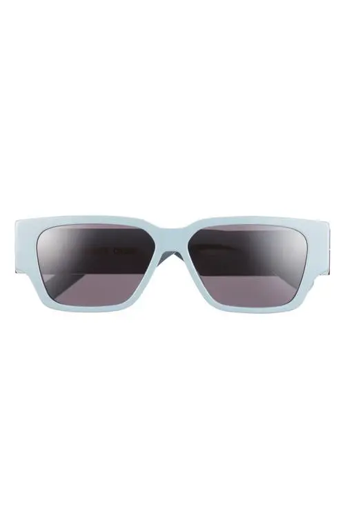 Dior Cd Diamond S5i 56mm Geometric Sunglasses - Shiny Light Blue / Smoke