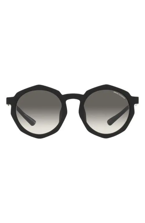 Armani Exchange 51mm Irregular Sunglasses - Matte Black
