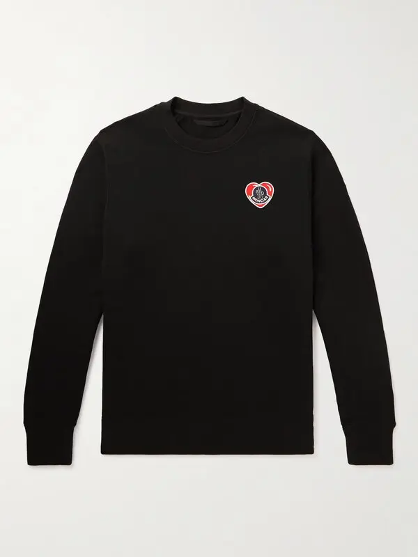 Moncler Logo-appliquéd Cotton-jersey Sweatshirt