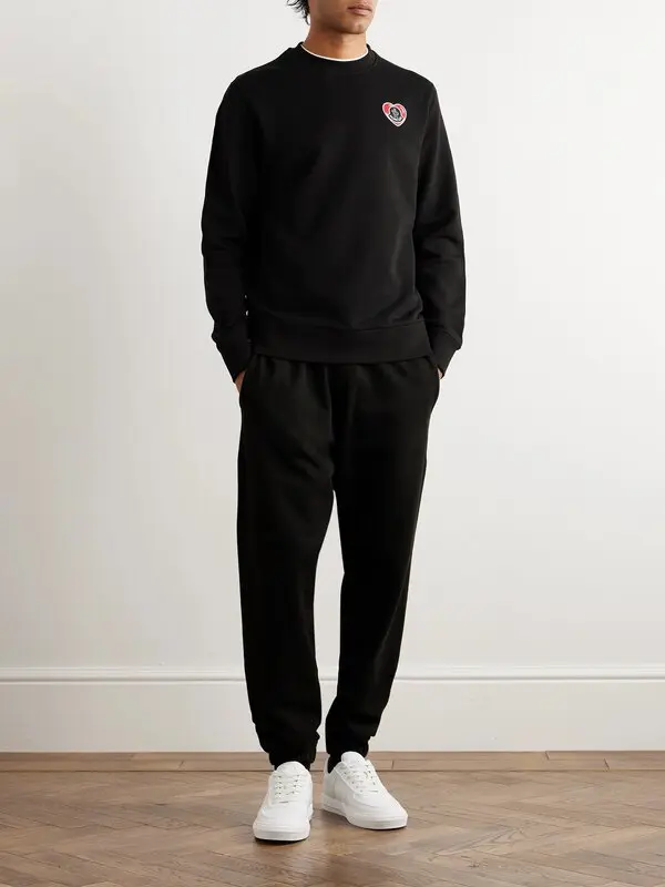 Moncler Logo-appliquéd Cotton-jersey Sweatshirt