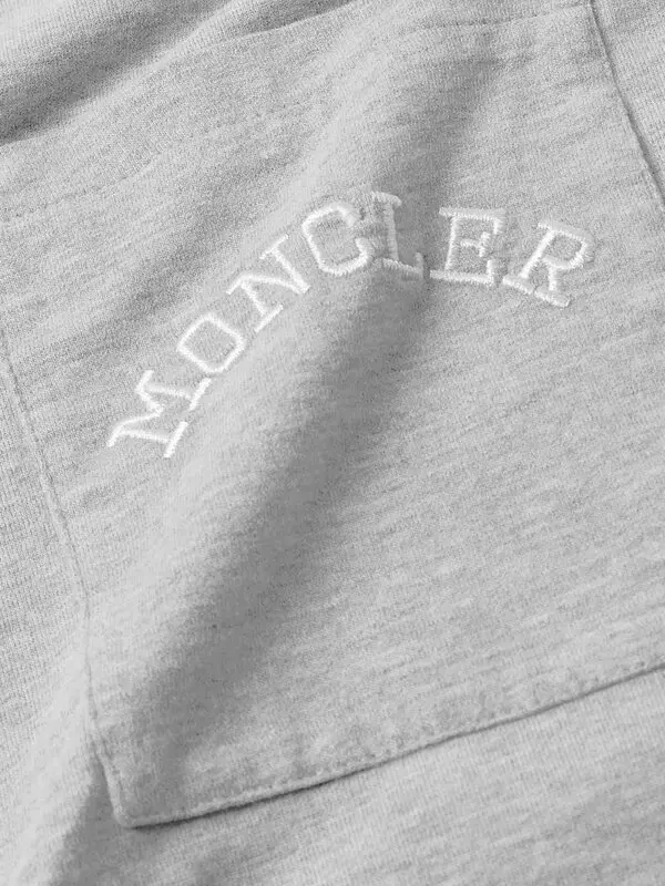 Moncler Logo-embroidered Cotton-blend Jersey T-shirt