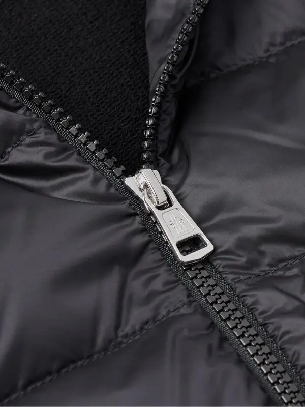 Moncler Cotton-jersey And Quilted Shell Down Jacket