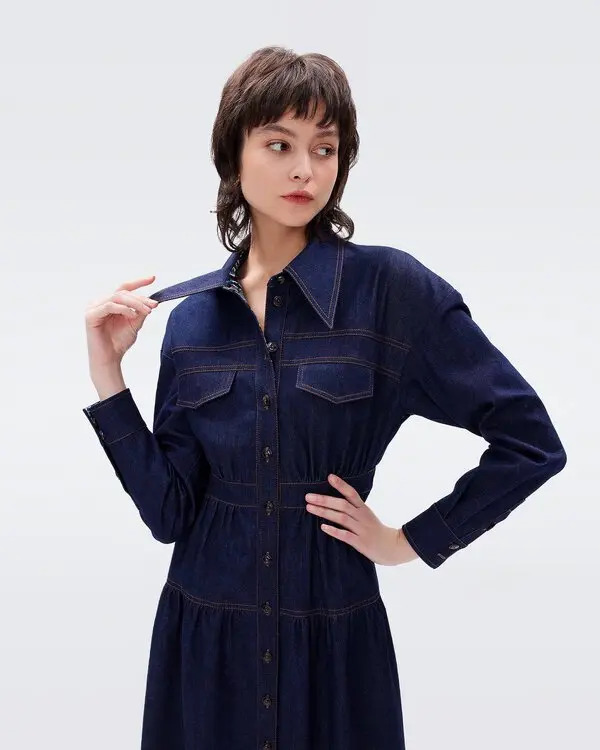 diane von furstenberg denim dress DIANE VON FURSTENBERG Perla denim dress