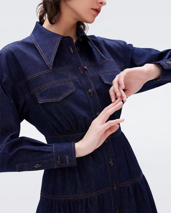 diane von furstenberg denim dress DIANE VON FURSTENBERG Perla denim dress