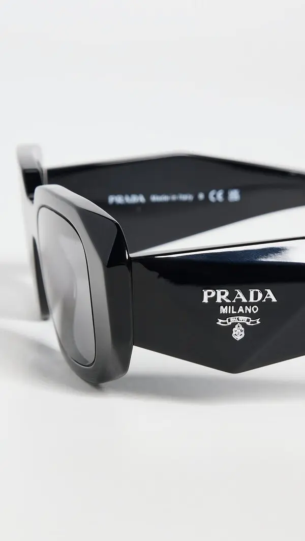 Prada 0pr 17ws Sunglasses - Blk/grey Mirror Int Silver