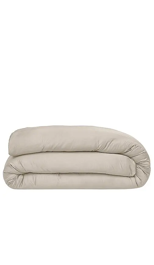 ETTITUDE Signature Sateen Duvet Cover In Cloud In Ivory - Sand