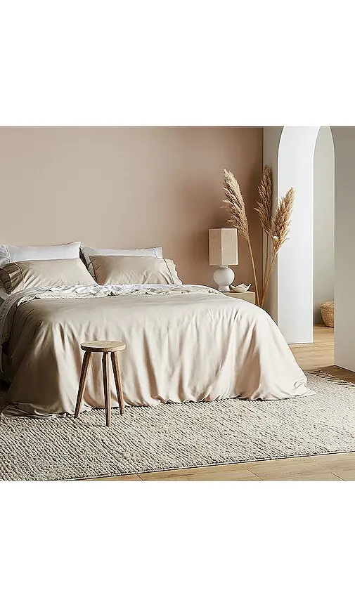 ETTITUDE Signature Sateen Duvet Cover In Cloud In Ivory - Sand
