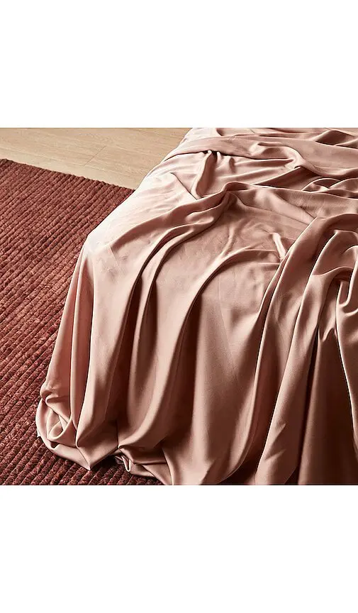 ETTITUDE King Sateen Solid Sheet Set In Brown