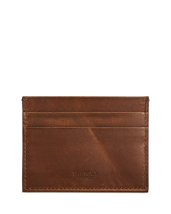 Shinola 5 Pocket Card Case Navigator - Medium Brown