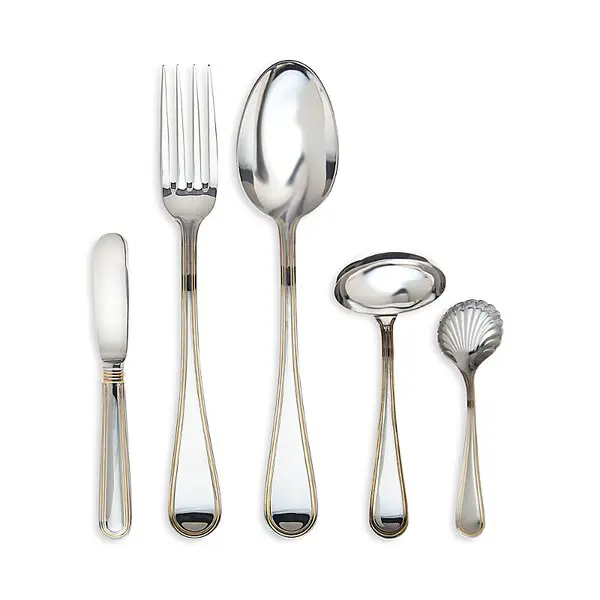 RICCI ARGENTIERI Ascot Goldplate 5-piece Hostess Set - Stainless Steel/gold