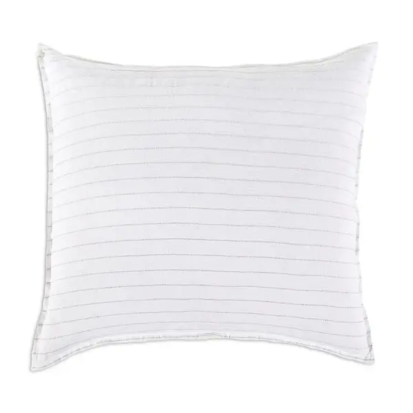 POM POM AT HOME Blake Euro Sham - White/ocean