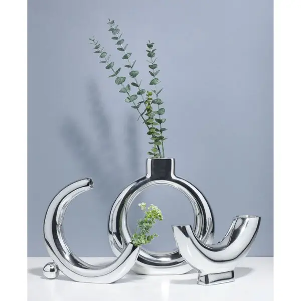 NAMBE Half Moon Vase - Silver