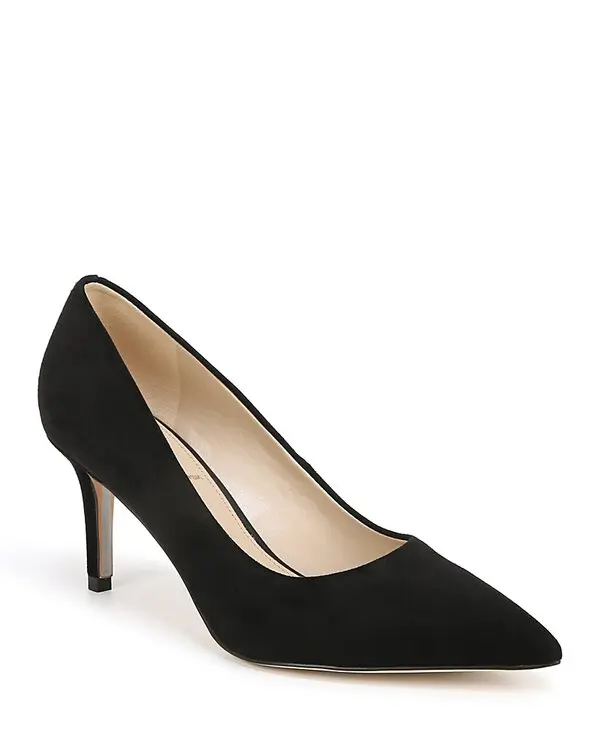 Sam Edelman Vienna Pointed Toe Mid-heel Pumps - Black