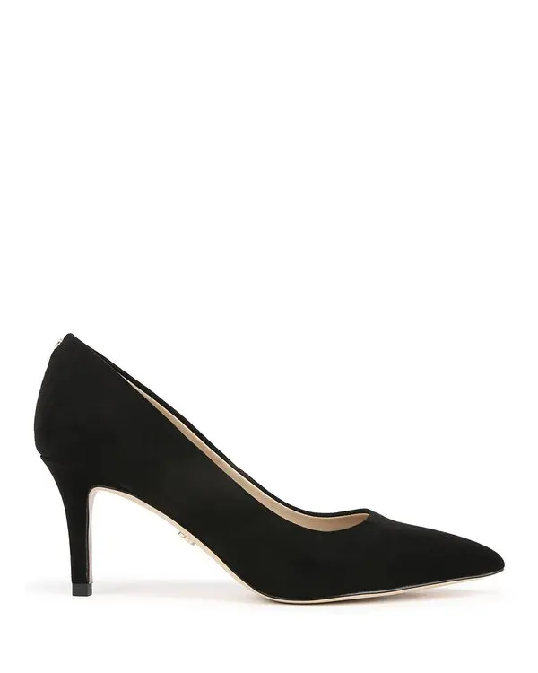 Sam Edelman Vienna Pointed Toe Mid-heel Pumps - Black