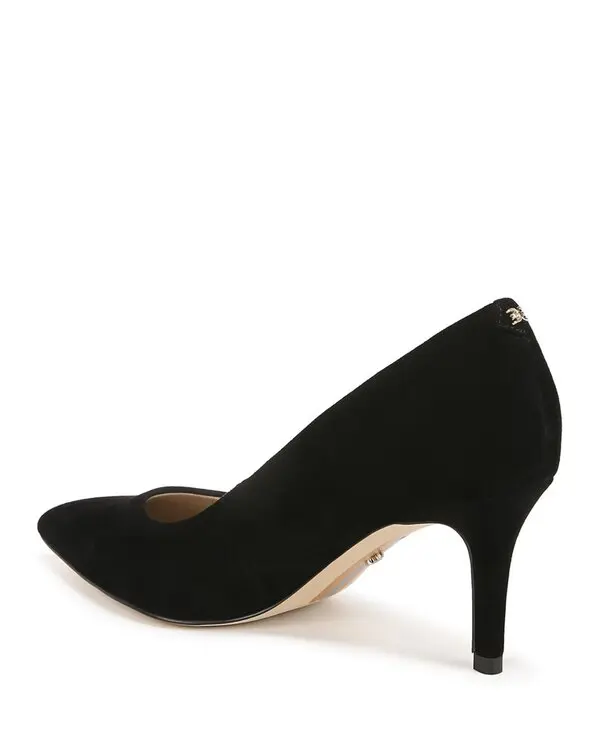 Sam Edelman Vienna Pointed Toe Mid-heel Pumps - Black