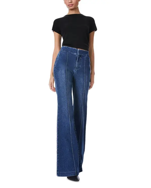 Alice + Olivia Dylan High-waist Wide-leg Jeans