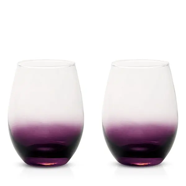 TALIANNA Ombre Stemless Glass, Set Of 4 - Plum